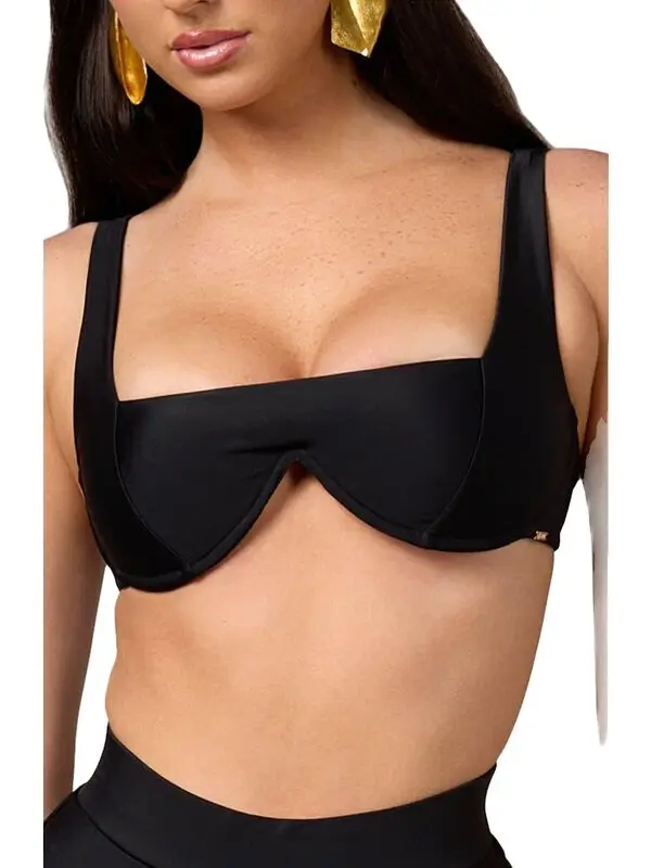 MBM SWIM Chance Bikini Top - Black