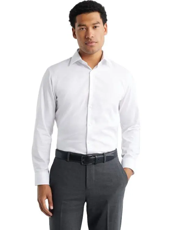 Nordstrom Trim Fit Royal Oxford Dress Shirt - White Royal Oxford