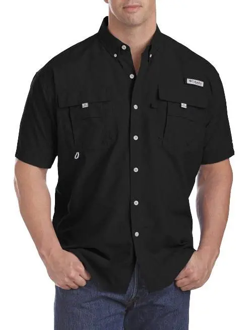 Columbia Big & Tall Pfg Bahama Ii Short-sleeve Sport Shirt - Black