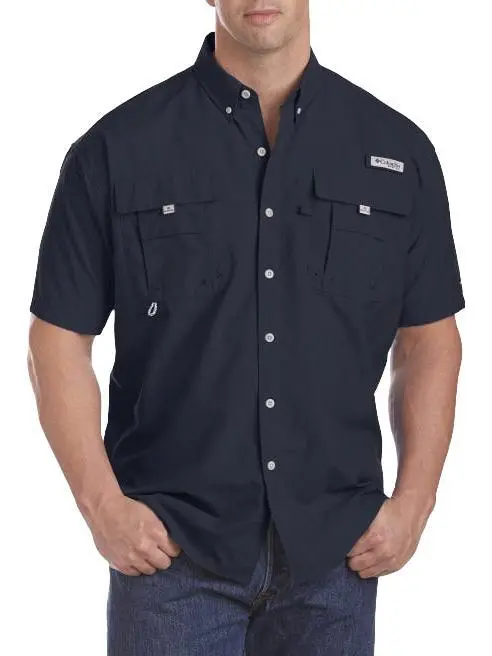 Columbia Big & Tall Pfg Bahama Ii Short-sleeve Sport Shirt - Collegiate Navy