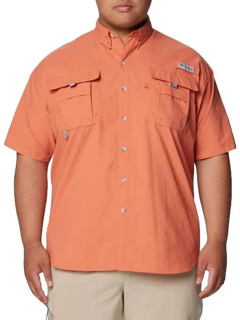 Columbia Big & Tall Pfg Bahama Ii Short-sleeve Sport Shirt - Faded Peach