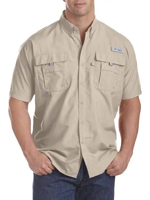 Columbia Big & Tall Pfg Bahama Ii Short-sleeve Sport Shirt - Fossil