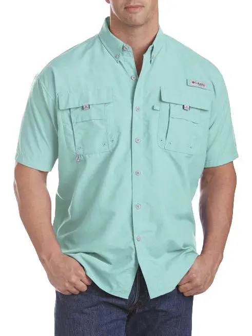 Columbia Big & Tall Pfg Bahama Ii Short-sleeve Sport Shirt - Gulf Stream