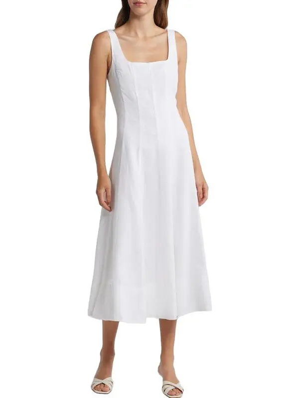 Lilly Pulitzer® Calina Linen Midi Sundress - Resort White