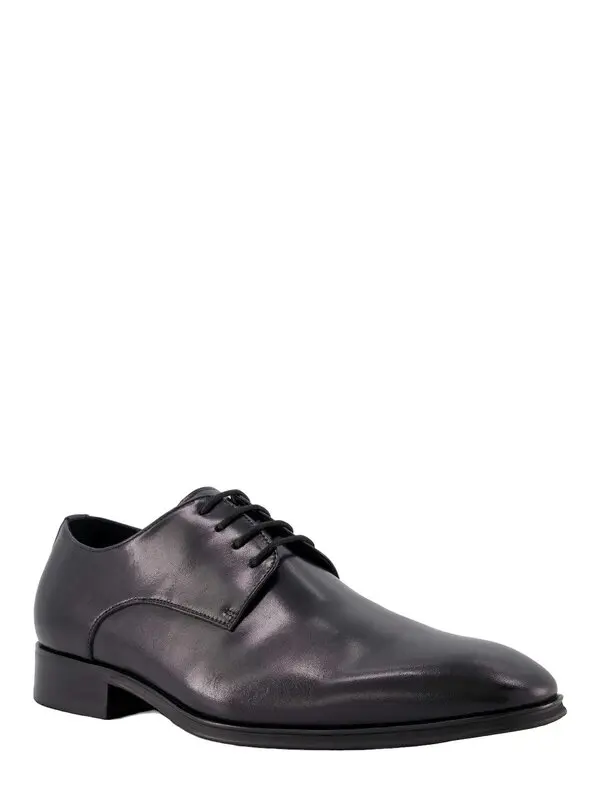 Dune London Plain Toe Derby - Black