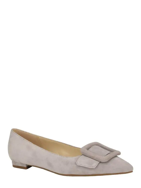 Nine West Jesike Pointed Toe Flat - Light Grey