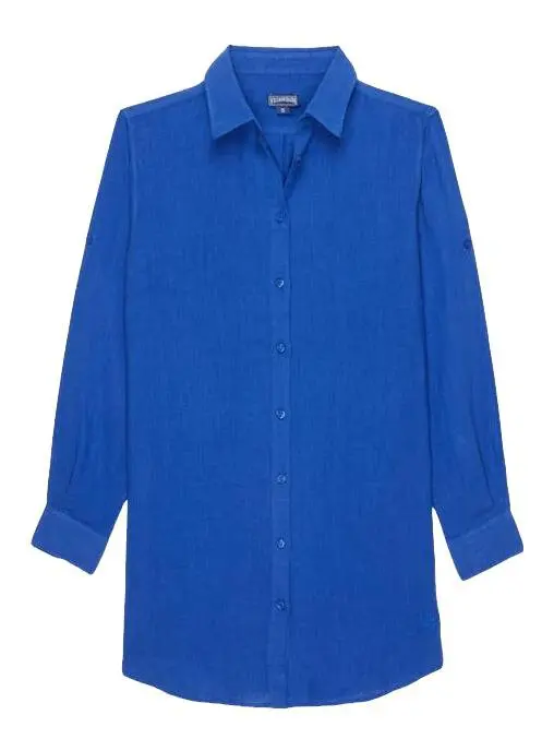 Vilebrequin Solid Linen Shirt Dress - Marrakech