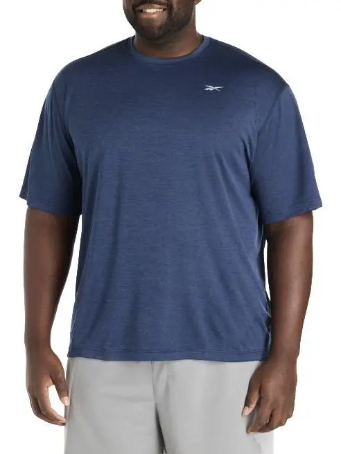 REEBOK Big & Tall Performance Mesh T-shirt - Collegiate Navy Htr