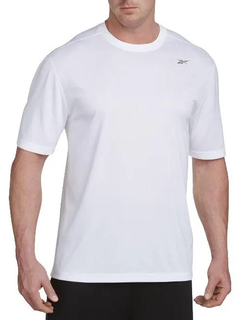 REEBOK Big & Tall Performance Mesh T-shirt - White