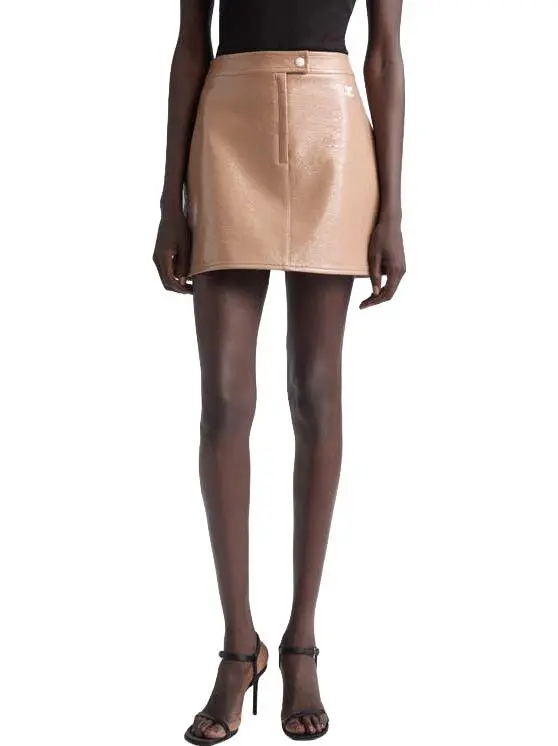 COURREGES Reedition Faux Leather Miniskirt - Red