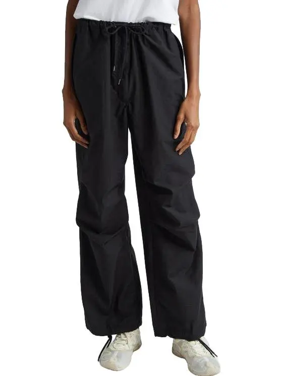 Acne Studios Parla Cotton & Nylon Parachute Pants - Black