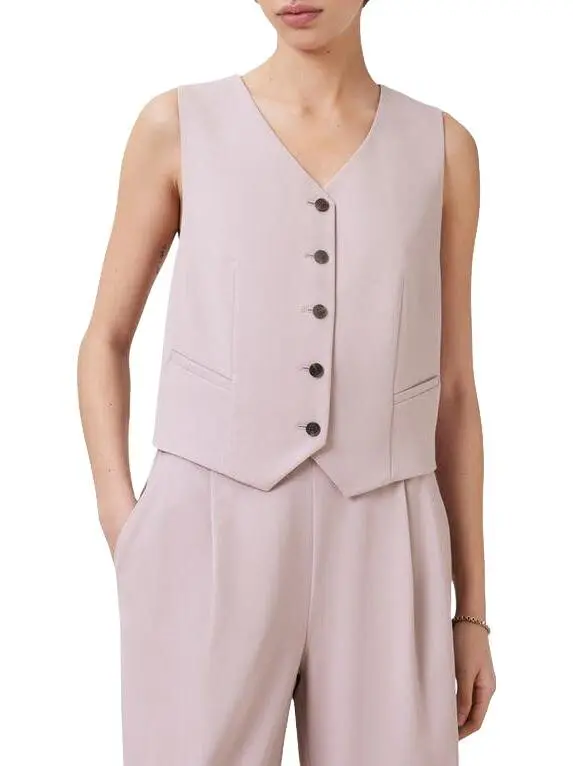 ALLSAINTS Aleida Lightweight Vest - Mauve Chalk Pink