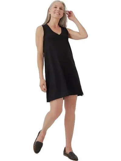 PACT A-line Tank Dress - Black