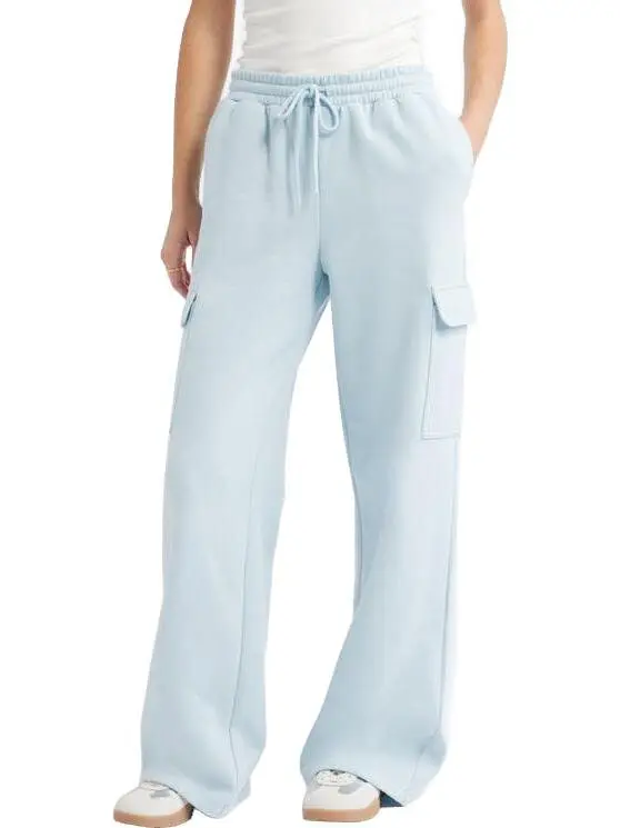 Bp. Baggy Wide-leg Cargo Sweatpants - Blue Skyride