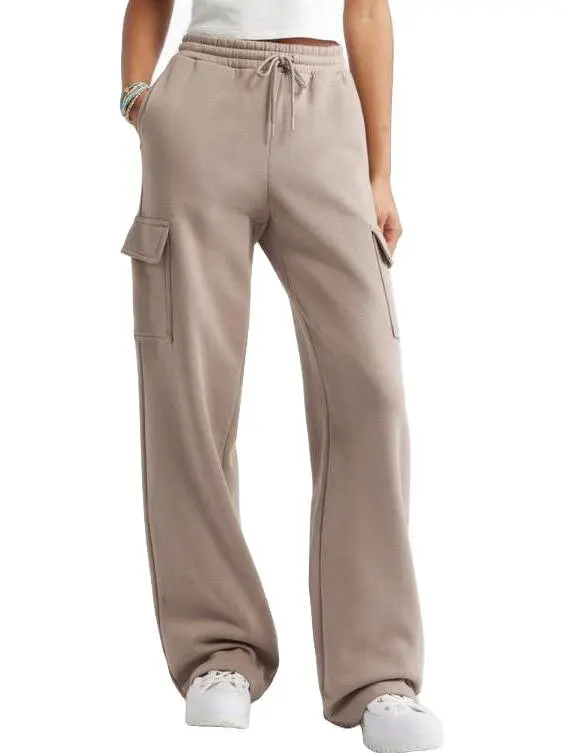 Bp. Baggy Wide-leg Cargo Sweatpants - Grey Fungi