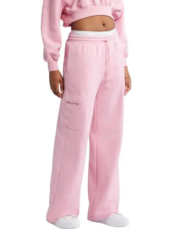 Bp. Baggy Wide-leg Cargo Sweatpants - Pink Shore