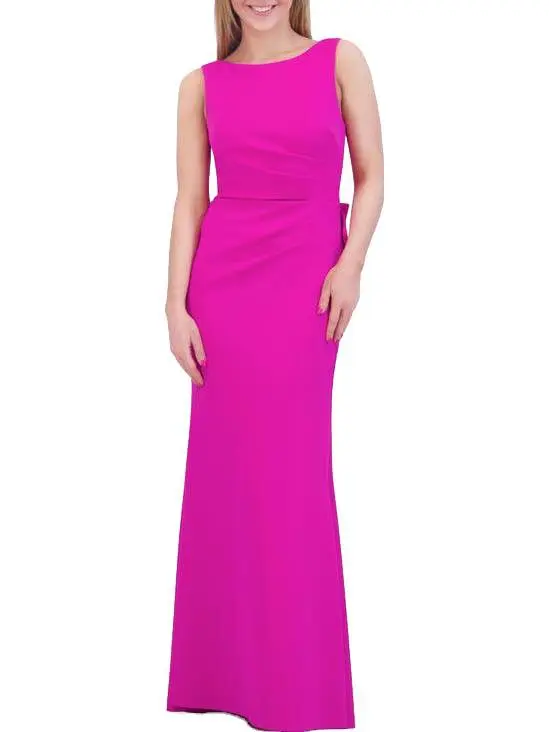 Eliza J Bow Back Sleeveless Gown - Pink