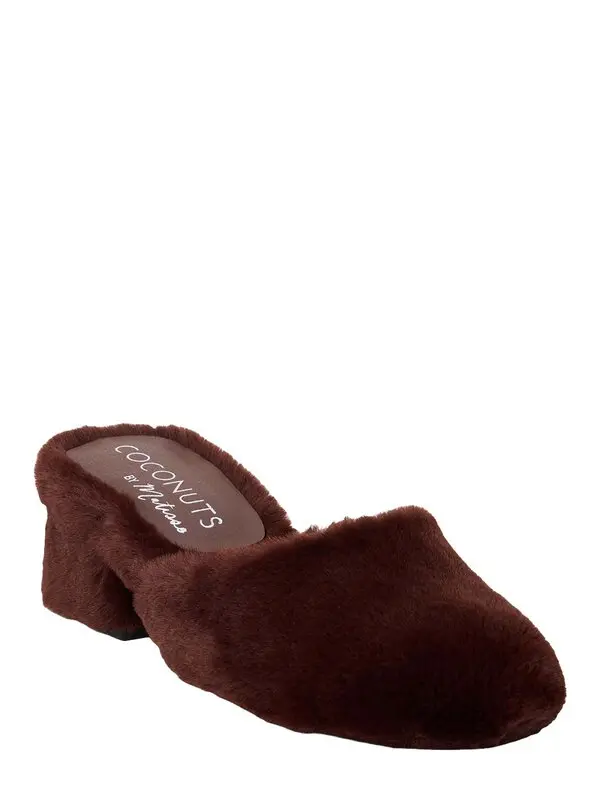Matisse Teddy Faux Fur Mule - Chocolate