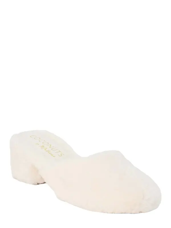 Matisse Teddy Faux Fur Mule - White