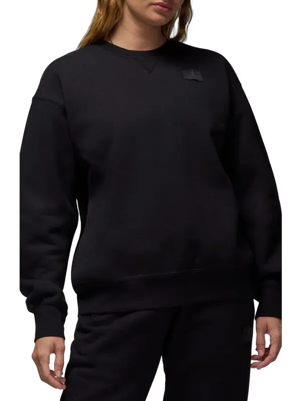 JORDAN Flight Fleece Crewneck Sweatshirt - Black