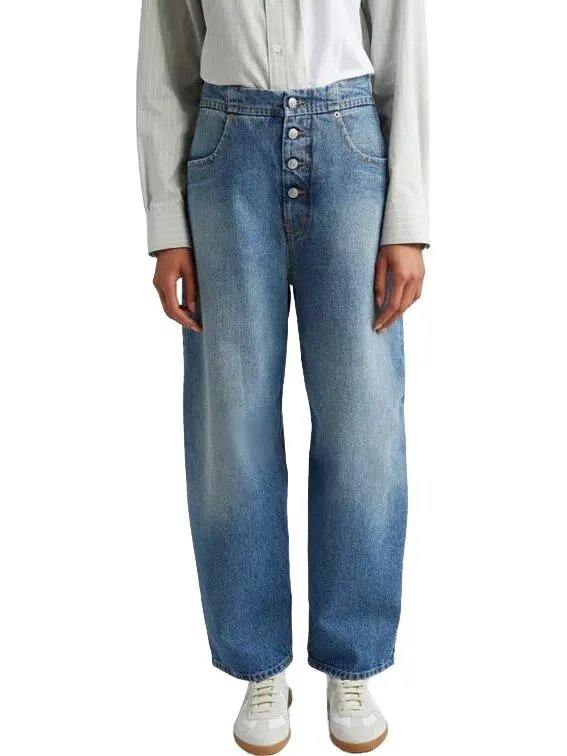 MAISON MARGIELA Button Fly Balloon Leg Jeans - Light Blue