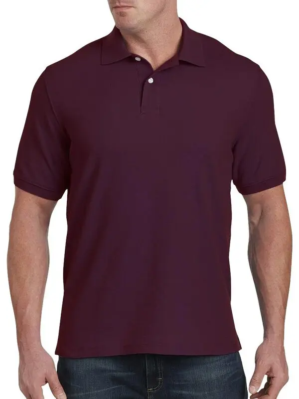 HARBOR BAY BY DXL Tall Piqué Polo Shirt - Byzantium