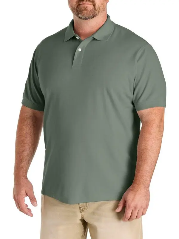 HARBOR BAY BY DXL Piqué Polo Shirt - Sea Spray