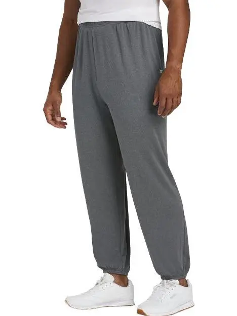 REEBOK Performance Jersey Elastic-hem Tech Pants - Granite Heather