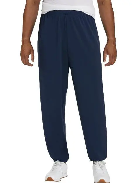 REEBOK Performance Jersey Elastic-hem Tech Pants - Navy