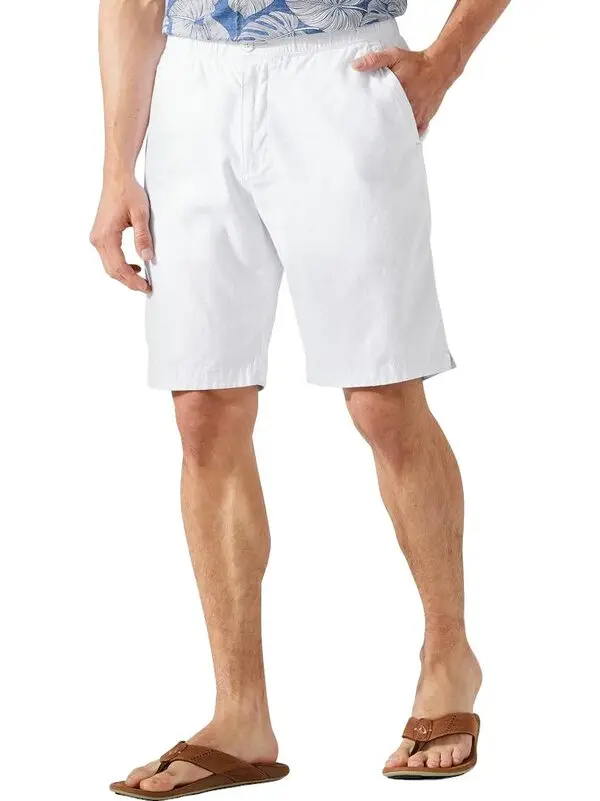 Tommy Bahama Big & Tall Linen-blend Pull-on Shorts - White