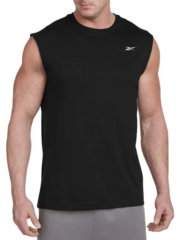 REEBOK Performance Jersey Tech Muscle Tee - Black