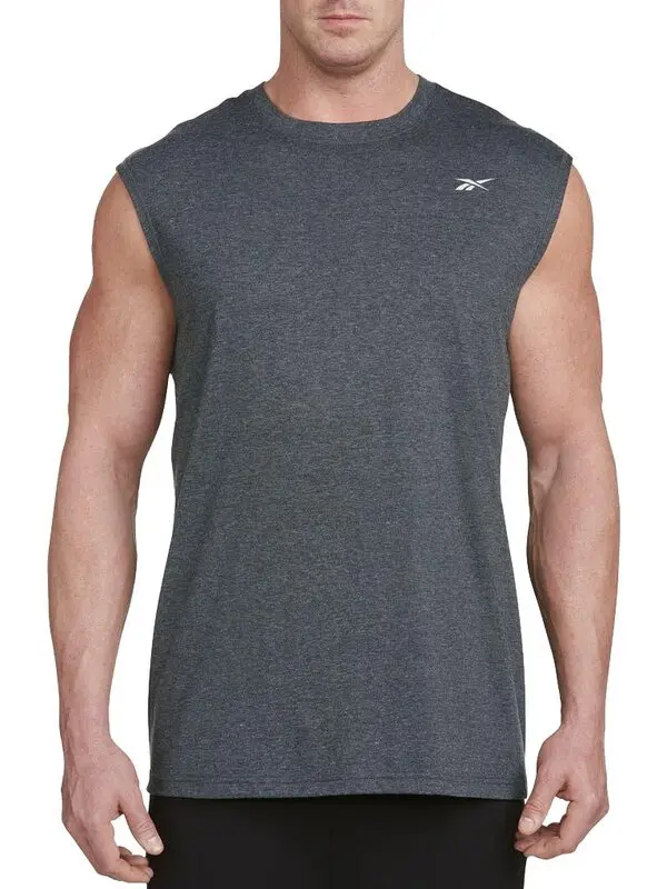 REEBOK Performance Jersey Tech Muscle Tee - Granite