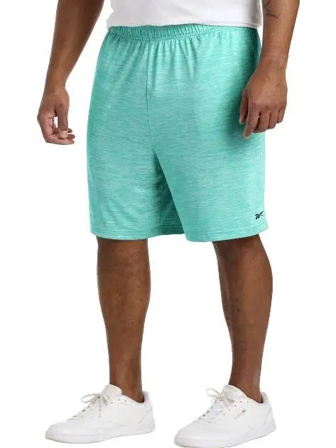 REEBOK Big & Tall Performance Tech Heather Shorts - Ai Aqua Heather