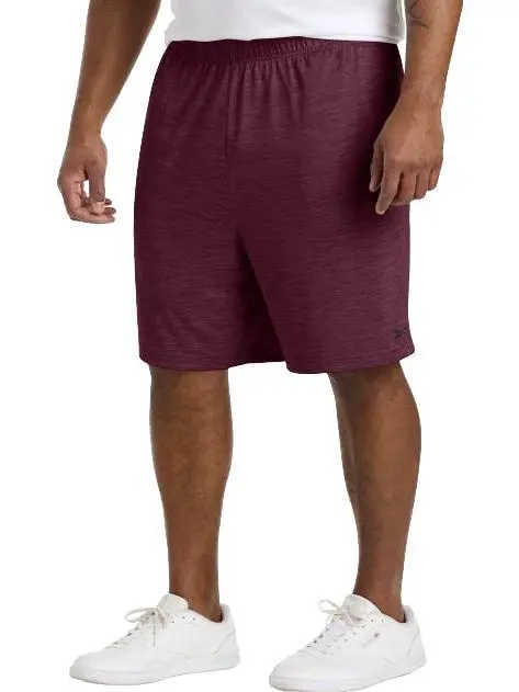 REEBOK Performance Tech Heather Shorts - Black Cherry Hthr