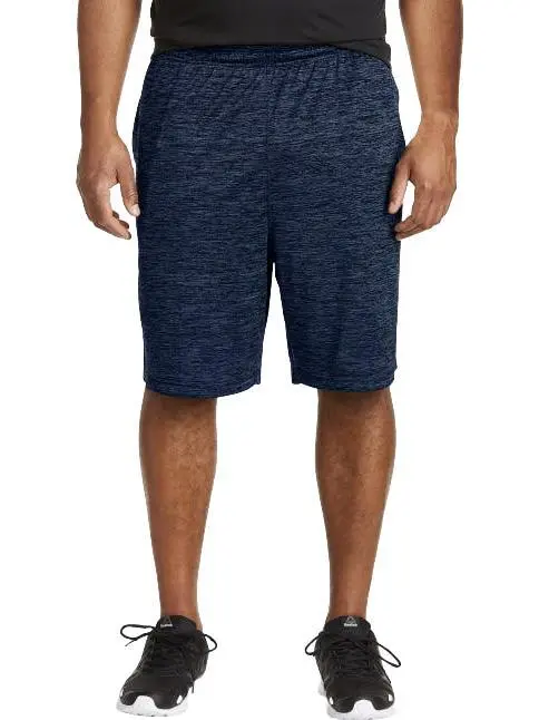 REEBOK Big & Tall Performance Tech Heather Shorts - Navy Heather