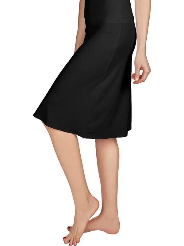 MEMOI High Waist Half Slip Skirt - Black