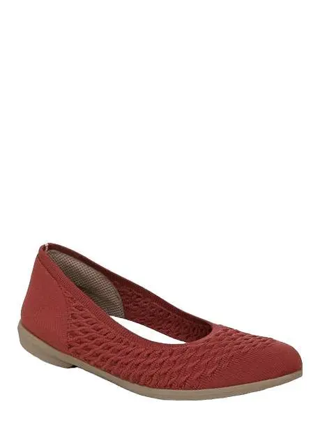 LIFESTRIDE Bzees Khloe Knit Ballet Flat - Red