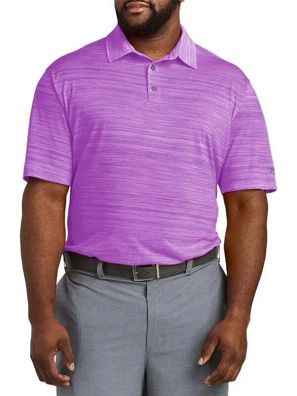 REEBOK Big & Tall Performance Space-dyed Polo Shirt - Purple Rave