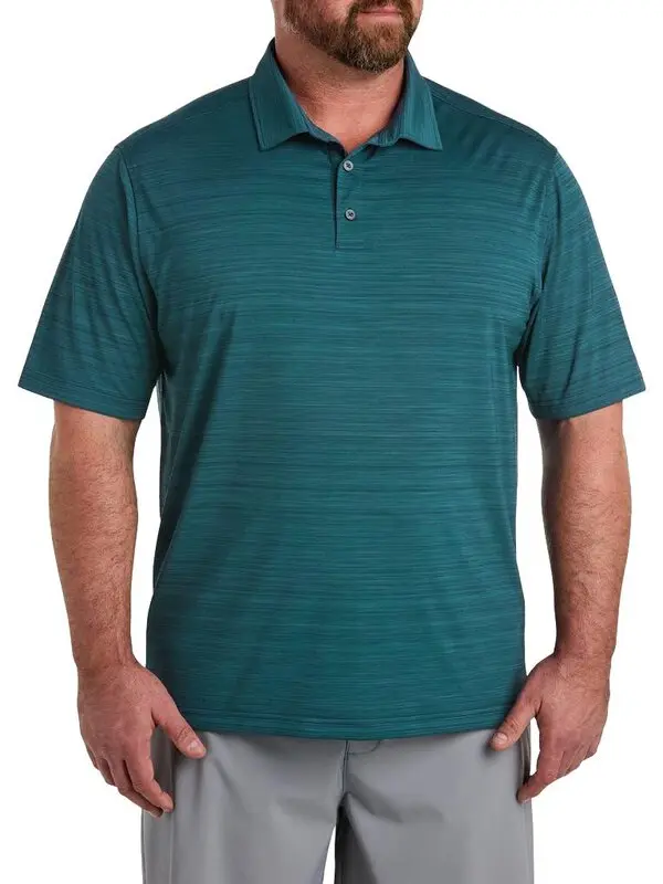 REEBOK Big & Tall Performance Space-dyed Polo Shirt - Retro Teal