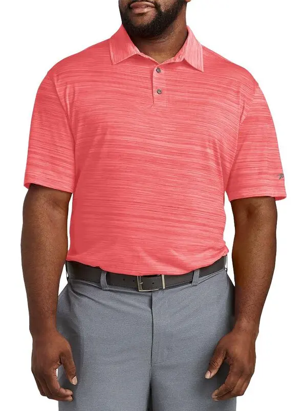 REEBOK Big & Tall Performance Space-dyed Polo Shirt - Sunset Coral
