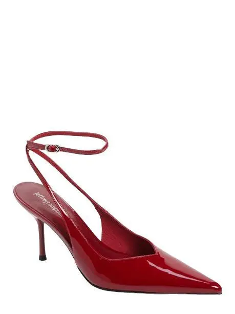 Jeffrey Campbell Executive Slingback Pumps - Cherry Red Patent