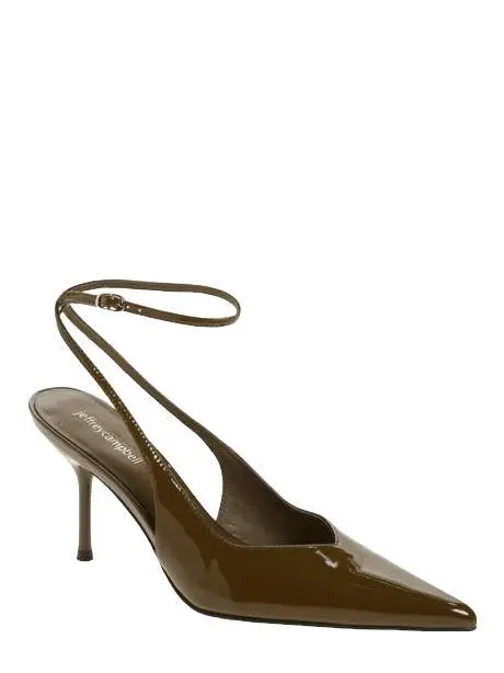 Jeffrey Campbell Executive Slingback Pumps - Khaki Patent