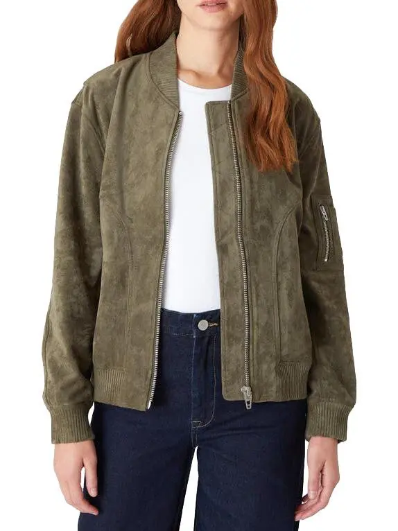 Blanknyc Faux Suede Bomber Jacket - Take A Hike