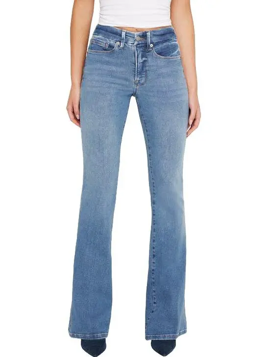 Good American Good Legs Flare Jeans - Indigo456