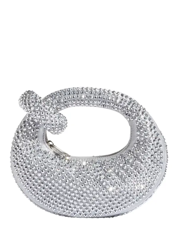 Jw Pei Mini Abacus Embellished Top Handle Bag - Silver