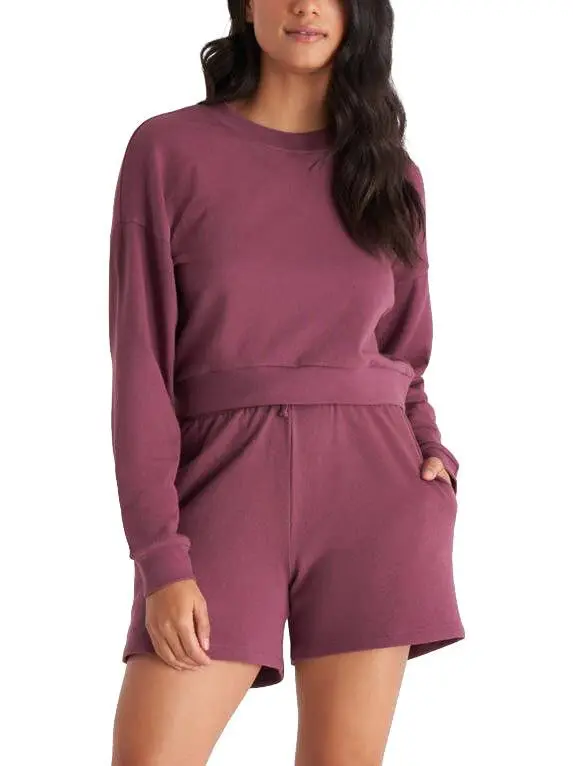 THE STANDARD STITCH Crop Sweatshirt - Plum