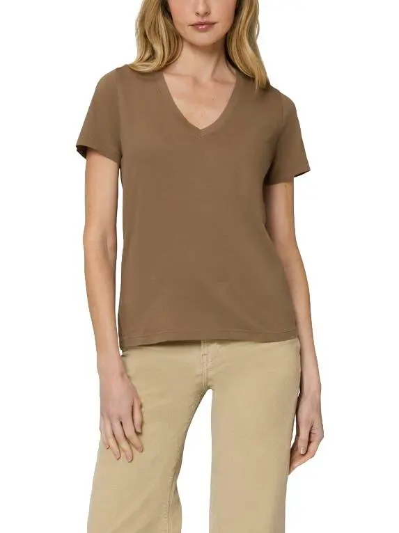 THE STANDARD STITCH V Neck Tee - Mocha