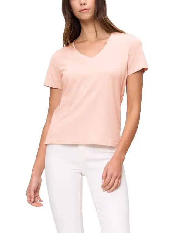 THE STANDARD STITCH V Neck Tee - Peach