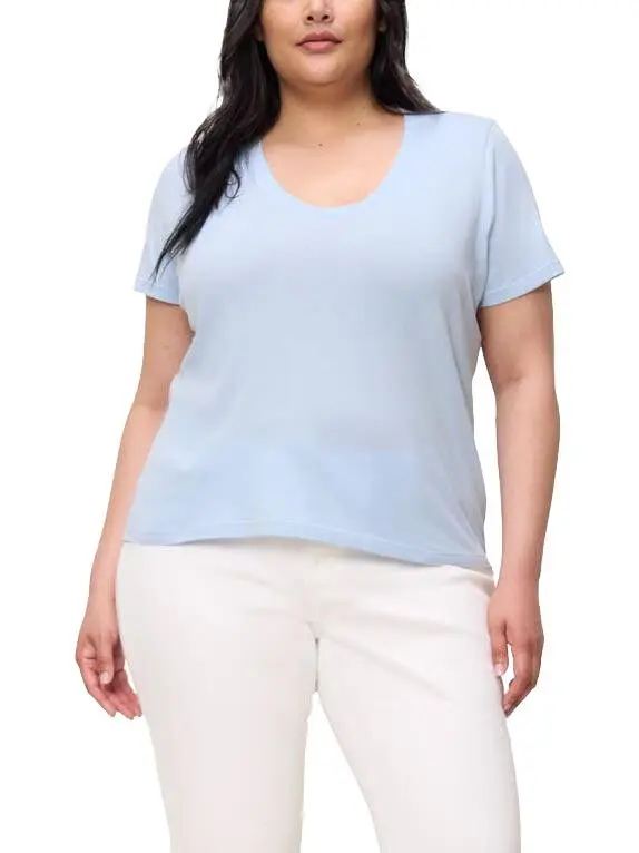 THE STANDARD STITCH V Neck Tee - Sky Blue