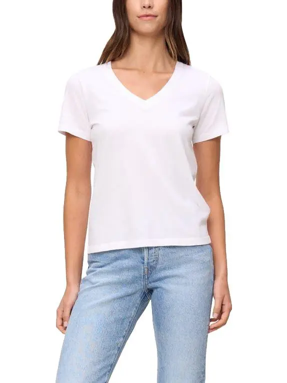 THE STANDARD STITCH V Neck Tee - True White